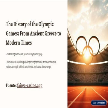 The History of the Olympic Games: From Ancient Greece to Modern Times | PDF