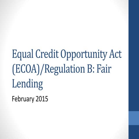 Fair lending training | PPTX