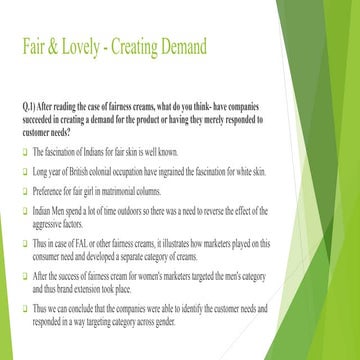 Fair & Lovely Case Study | PPTX