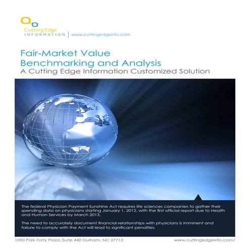 Fair Market Value Benchmarking And Analysis Brochure | PDF