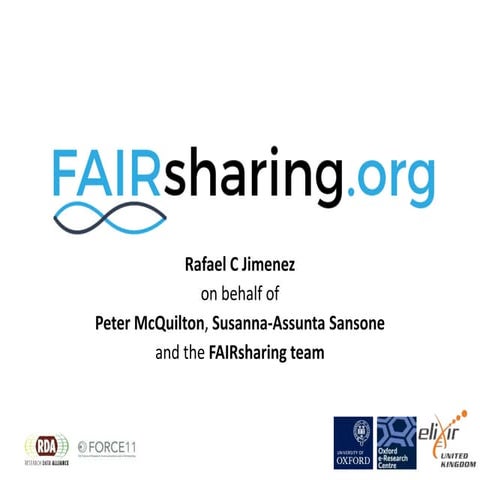 OSFair2017 Workshop | FAIRSharing | PPT