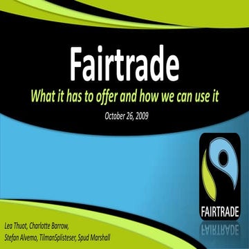 Fairtrade powerpoint | PPT