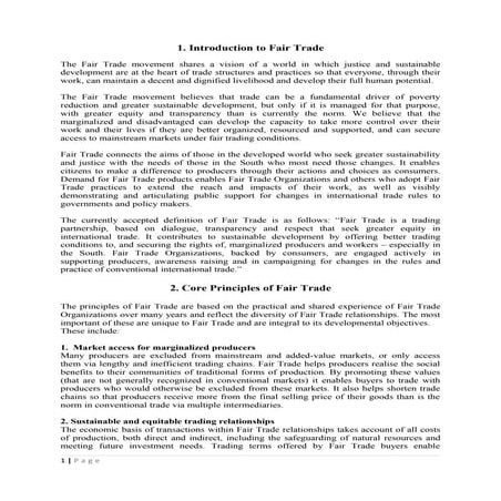 Fairtreade report | PDF