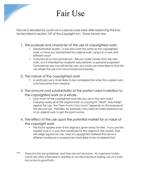 Fair use | PPT