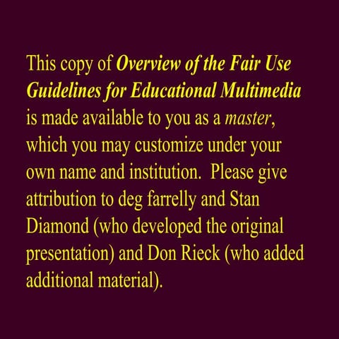 Fair use slideshow | PPT