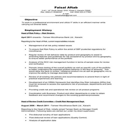 Faisal Aftab Cv | DOC