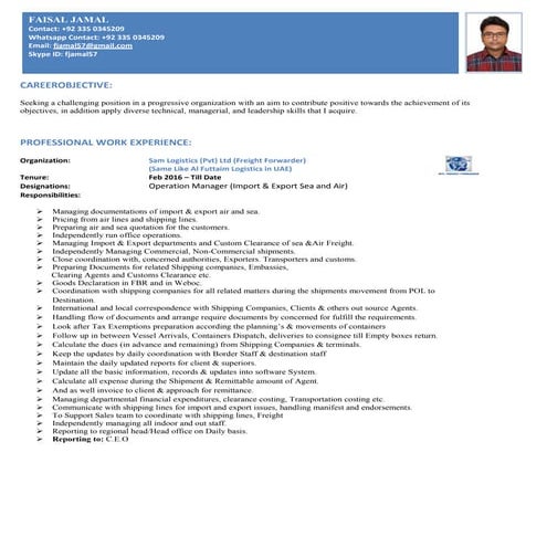 Faisal jamal cv uae | PDF