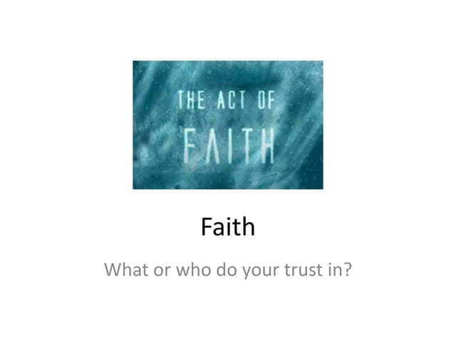 Free Sermon Outline - Hebrews 11:1-6 - A Matter of Faith | PDF