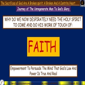 Faith - Empowerment To Persuade The Mind That God’s Law And Power Is ...