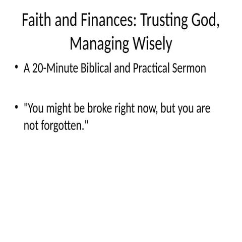 Faith_and_Finances_Sermon.pptxjhhhhhggghh | PPTX