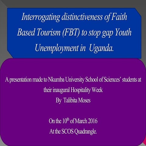 Faith based tourism | PPT