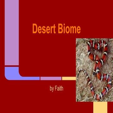 The Desert Biome | PPT