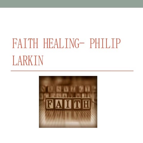 Faith Healing | PDF