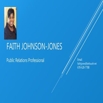 Faith J. Jones visual resume2016, public relations, professional ...