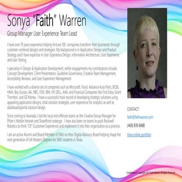 Faith Warren UX Portfolio | PPTX