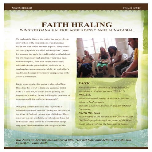 Faith Healing | PDF