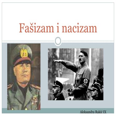 Fašizam i nacizam | PPTX