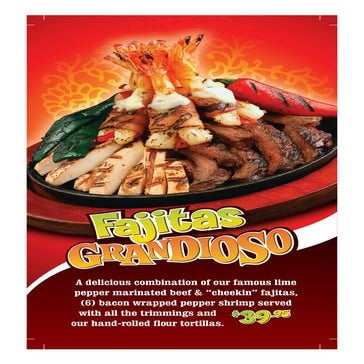 Fajita Grandioso Table Tent V3 Print | PDF