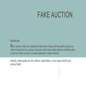 Fake auction | PPT