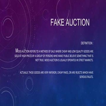 Fake auction | PPTX