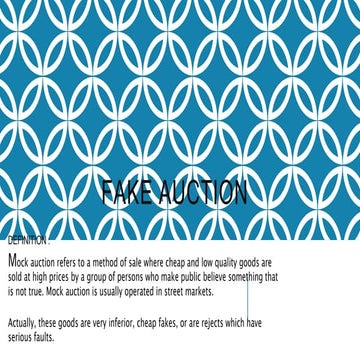 Fake auction | PPT