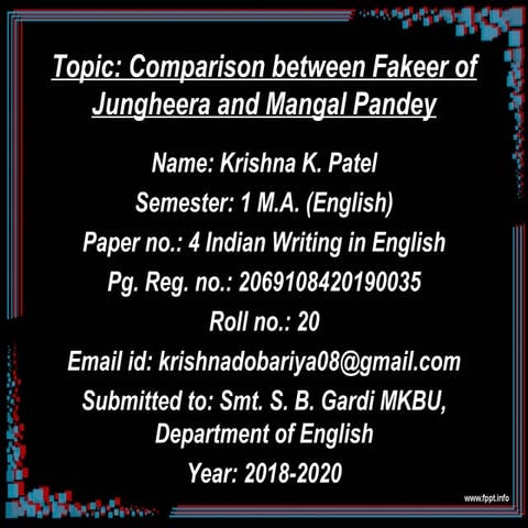 Fakeer of jungheera | PPT
