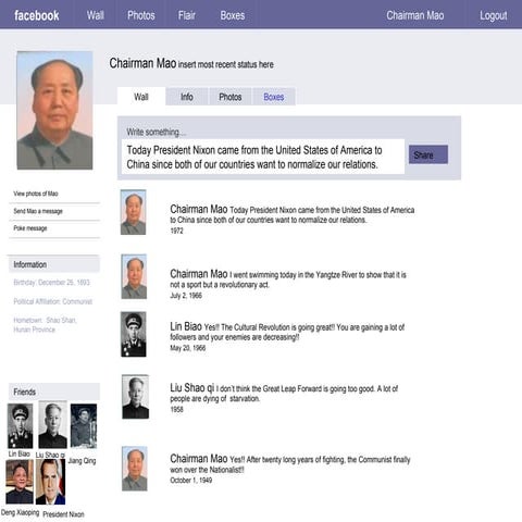Chairman Mao Fake Facebook | PPT