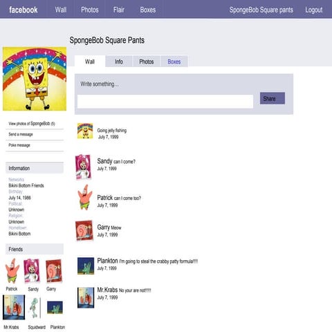 Facebook template use this to do the assignment