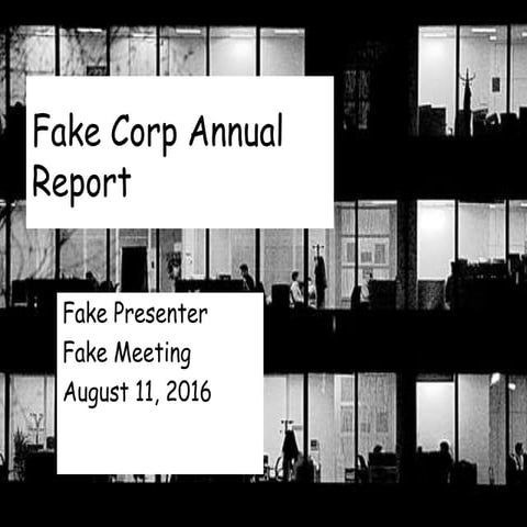 Fake fake | PPT