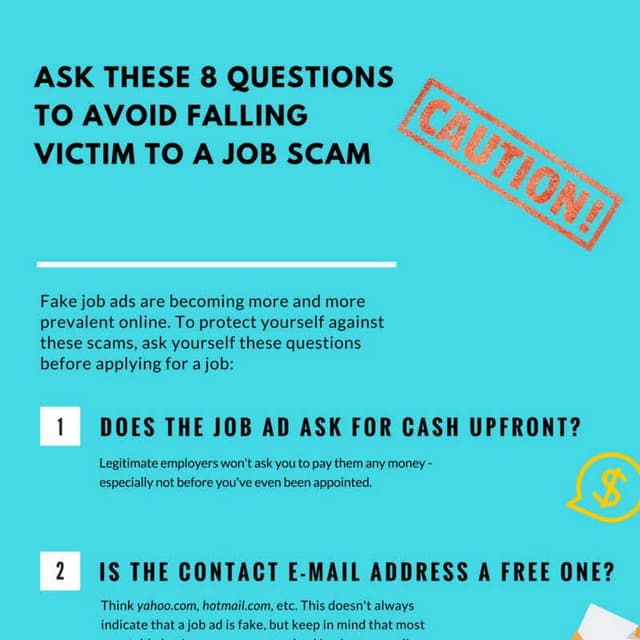 Ask These 8 Questions to Avoid Falling Victim to a Job Scam | PDF