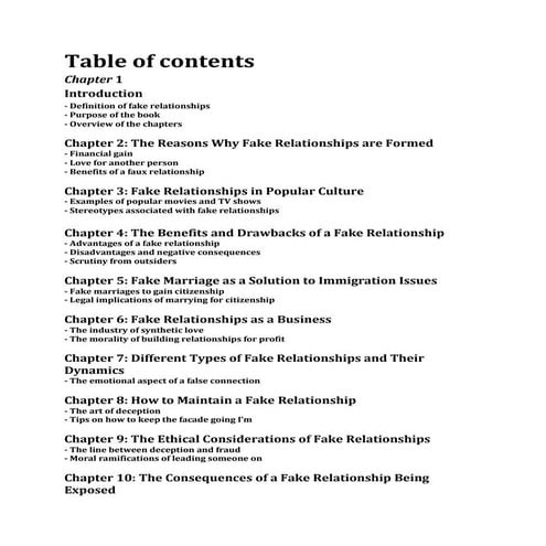 Fake relationships | DOCX