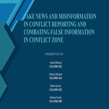 Misinformation: Identifying and Responding | PPTX