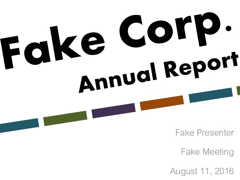 Fake presentation By Olszewski