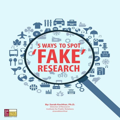 Five Ways to Spot Fake Research | PDF