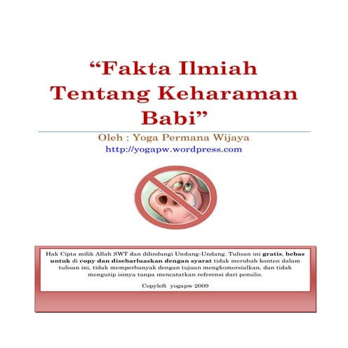 Fakta ilmiah-tentang-keharaman-babi-yogapw | PDF