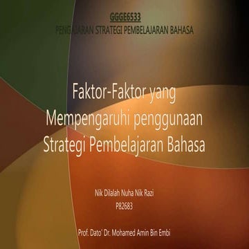 Faktor Mempengaruhi SPB | PPT