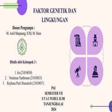 PPT FAKTOR YANG MEMENGARUHI PERKEMBANGAN ANAK (GENETIK DAN LINGKUNGAN ...