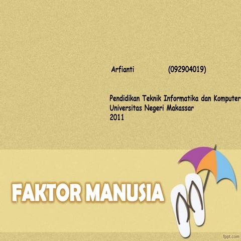 Faktor manusia | PPTX