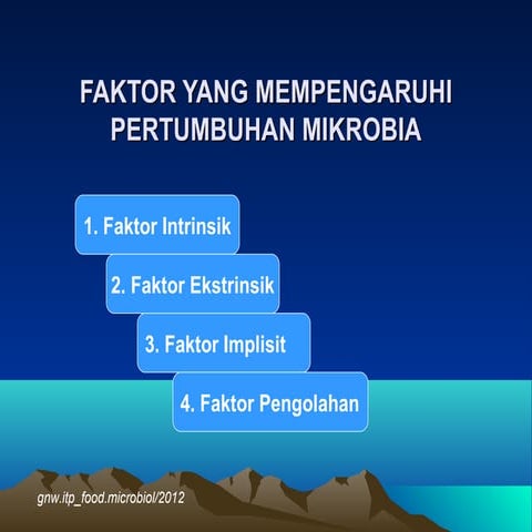 Faktor faktor-yang-mempengaruhi-pertumbuhan-bakteri | PPTX
