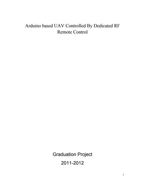 UAV PROJECT FINAL..Design and analysis of unmanned aerial vehicle | PPT