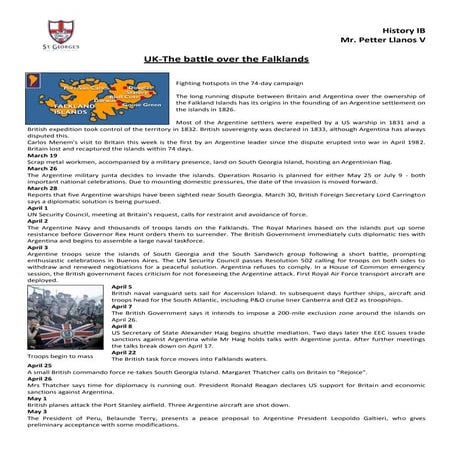 Falklands timeline bbc | PDF