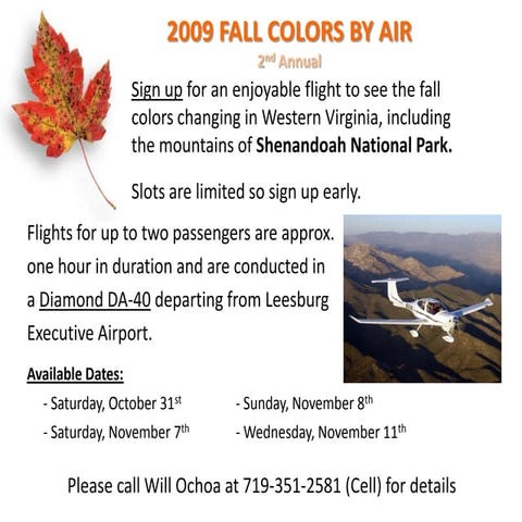 Fall Colors Flight Flyer 2009 | PPT