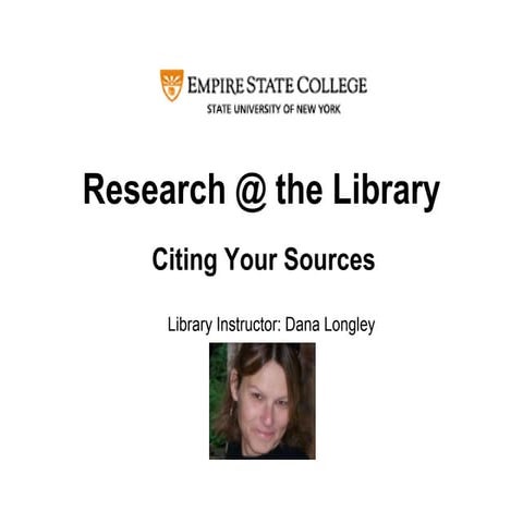 Citing Your Sources workshop slides | PPT