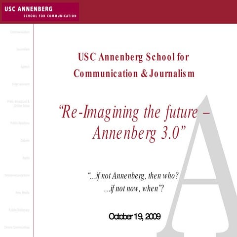 USC Annenberg Strategic Plan | PPT | Undergraduate Education | College ...
