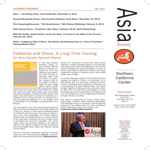 Fall 2012 newsletter final | PDF