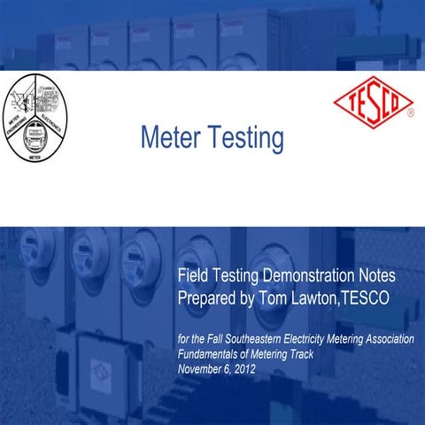 TESCO Evaluation of Non-Normal Meter Data | PDF