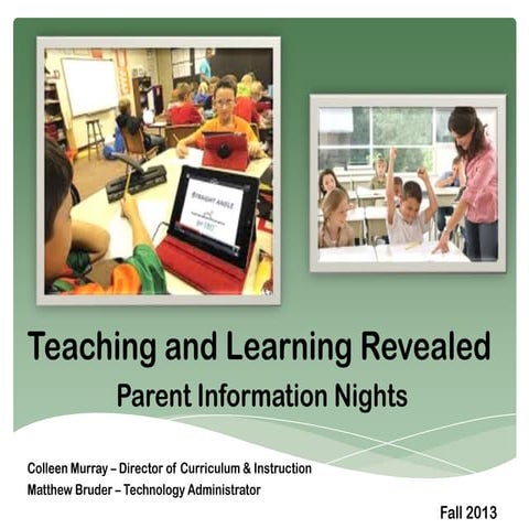 Fall 2013 Parent Night Presentation | PPT