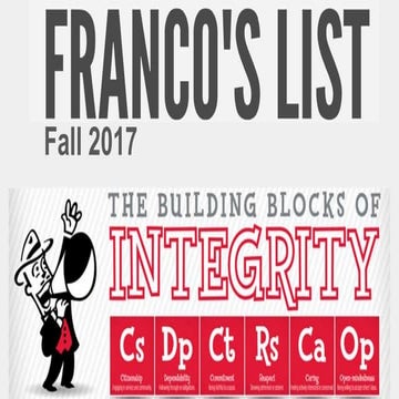 Franco's List Recipients - Fall 2017 | PPTX