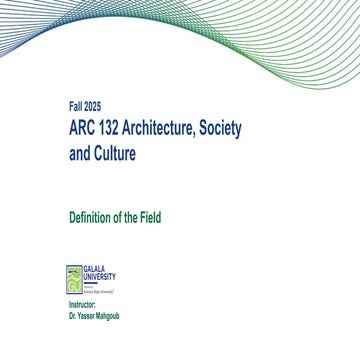 Architecture, Society and Culture Definition of the Field | PDF