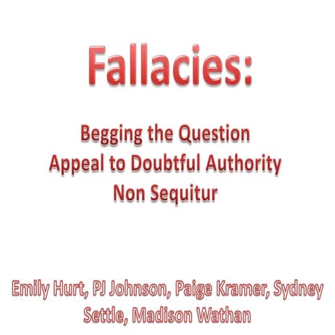 Fallacies | PPT